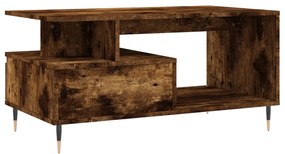 Konferenční stolek kouřový dub 90x49x45 cm kompozitní dřevo - Default Title