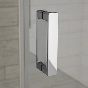 Roltechnik Outlet Jednokřídlé sprchové dveře s pevnou částí LYP2A pro instalaci do niky, stříbrná Varianta: šířka: 100 cm - (LYP2A/1000 - 1135008213), Barva profilů a typ výplně: profily: stříbrná, výplň: transparent