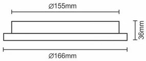 NEDES led podhledové zápustné svítidlo LPL123H, 12W, 4000K