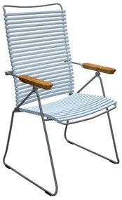 OnaDnes -20% Světle modrá plastová polohovací zahradní židle HOUE Click