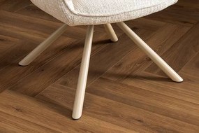 Designová otočná židle Parthenia šampaňská béžová