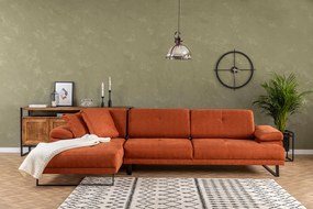 Hanah Home Třímístná pohovka MUSTANG oranžová levá 560ARE1215
