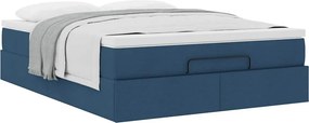 Osmanský rám postele s matrací Blue 140x190cm textil 3311112