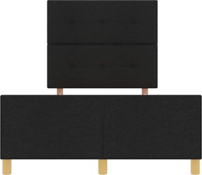Rám postele s čelo Černá 120 x 190 cm textil 3344713