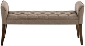 Lavice Cleopatra Chaiselongue látka, nohy antik tmavé - Šedo-hnědá (Taupe)