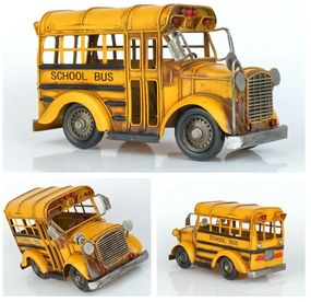 Retro model školní autobus USA 27cm