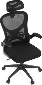 Ergonomická kancelářská židle ALEXANDRE - černá síťovina