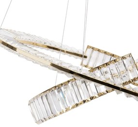 Toolight Toolight, LED křišťálové stropní svítidlo APP1524-CP60/80, zlatá, OSW-06972