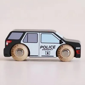 LE TOY VAN Dřevěné policejní autíčko Liberty / od 2 let / bílo-černá /
