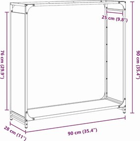 vidaXL Stojan na palivové dřevo Ocel válcovaná za studena [864218] Barva: Olivově zelená