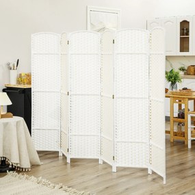 HOMCOM 6-panelový rozdělovač místností 240x170 cm skládací dělicí stěna pro obývací pokoj, ložnici a kancelář