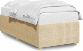 Rám postele bez matrací krémově 80x200 cm textil 3284898