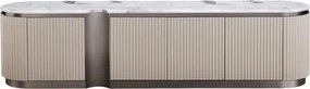 TV stolek Stilig ST916C 200 cm mramor/béžový/nikl