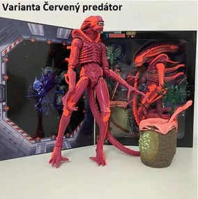 NECA figurka Predátor Lab Escape x Vetřelec Varianta: červený predátor, s krabicí