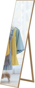 HOMCOM celotělové zrcadlo s podstavcem, volně stojící, 40 cm x 150 cm, přírodní