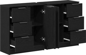 Servírovací skříň Černý dub 120 x 30 x 70 cm Kompozitní dřevo 3333072
