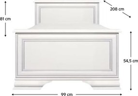 Postel, 90x200, alpská bílá, KENTAK Kondela 0000403916