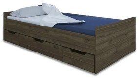 Dřevěná postel Suen 90x200, ořech admiral, bez roštu a matrace