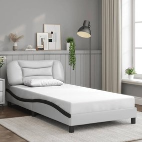 Rám postele s LED bez matrace Hvar bílý a černý 100x200 cm 3213919