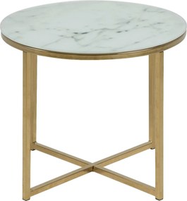XXXLutz KONFERENČNÍ STOLEK, šedá, bílá, barvy zlata, kov, sklo, 50/50/42 cm Ambia Home - Konferenční stolky - 001749037506