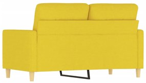 2místná pohovka světle žlutá 120 cm textil - Default Title