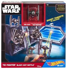 Hot wheels sw bitva se stíhačkou tie fighter, mattel cmt37