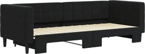 Válenda s přistýlkou černá 80 x 200 cm samet 3196688
