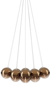 Lodes Random Cloud 14 ø23, závěsné svítidlo LED 14 x 5W 3000K, bronzové sklo, rozměr 103x91cm