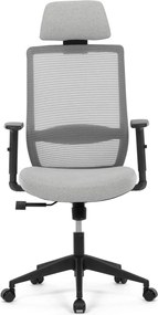 Ergonomická kancelářská židle AURELIE - šedá síťovina