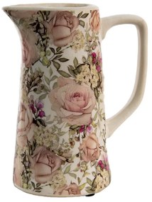 Keramický dekorační džbán s růžemi Roses I M – 750 ml