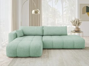 Rohová rozkládací sedačka Larow O Boucle, Potah: Coral 45, Strana pohovky: pravá