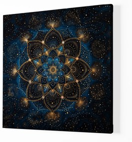 Obraz na plátně - Mandala Vesmírný dotek FeelHappy.cz Velikost obrazu: 100 x 100 cm