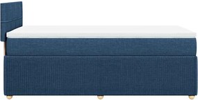 Box spring postel s matrací modrá 90x200 cm textil 3287345