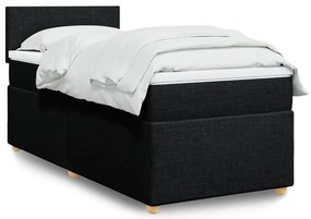 Box spring postel s matrací černá Single textil 3286857