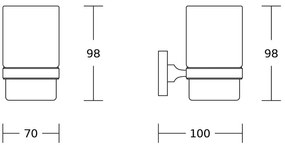 Mexen příslušenství, držák na kartáček Rufo, černá, 7050938-70