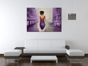 Gario Ručně malovaný obraz Procházka v Paříži Rozměry: 70 x 100 cm