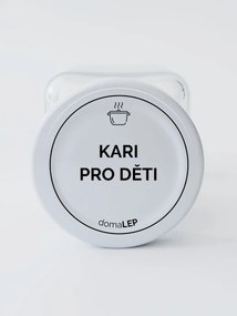 Samolepka na kořenky KARI INDICKÉ KARI PRO DĚTI průhledná 5 cm tučné písmo