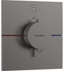 Hansgrohe ShowerSelect Comfort E Termostatická podomítková baterie dvoucestná, kartáčovaný černý chrom 15578340