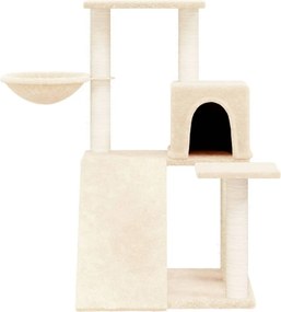 Škrabadlo pro kočky se sisalovými sloupky krémové 82 cm 171660