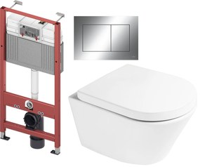 Set záchodová mísa Oltens Jog 42001000, podomítkový WC modul Tece Base 9400407, 45101000, 9.240.401