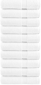 Prémiové ručníky do sprchy SOLUND 10 ks bílé 70x140 cm 600 g/m² 137130