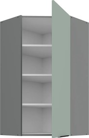 ARIA sa | horní kuchyňská skříňka 60x60 GN-108 1F (45°) rohová s policemi | 60x60 cm | EXTRA VYSOKÁ | antracit/aquamarine