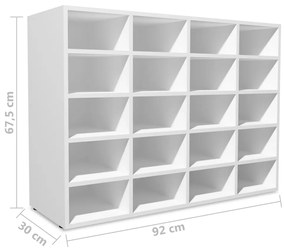 Botník Anstey - 20 přihrádek - bílý | 92x30x67,5 cm