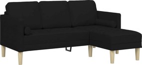 Set pohovek 2 ks Černá Polyester 3329254