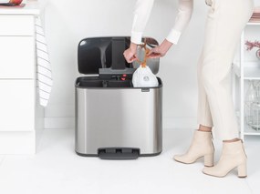 Brabantia BO pedálový koš 3x11L matná ocel otiskuvzdorná
