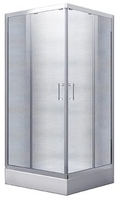 Besco Čtvercový sprchový kout MODERN SQ 80x80 (90x90), výška 165 cm Rozměry (cm): 90x90, Barva profilů a typ výplně: profily: chrom, výplň: transparent