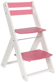 Wood Partner Rostoucí židle Vendy - bílá / růžová