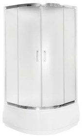 Besco Čtvrtkruhový sprchový kout MODERN HR 80x80 (90x90), výška 165 cm Rozměry (cm): 80x80, Barva profilů a typ výplně: profily: chrom, výplň: mat