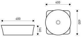Novoterm Keramické umyvadlo na desku NV-KR-919 bílá