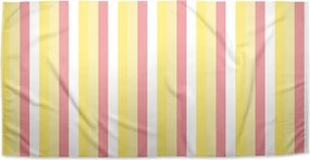 Sablio Ručník Žlutorůžové pruhy - 70x140 cm